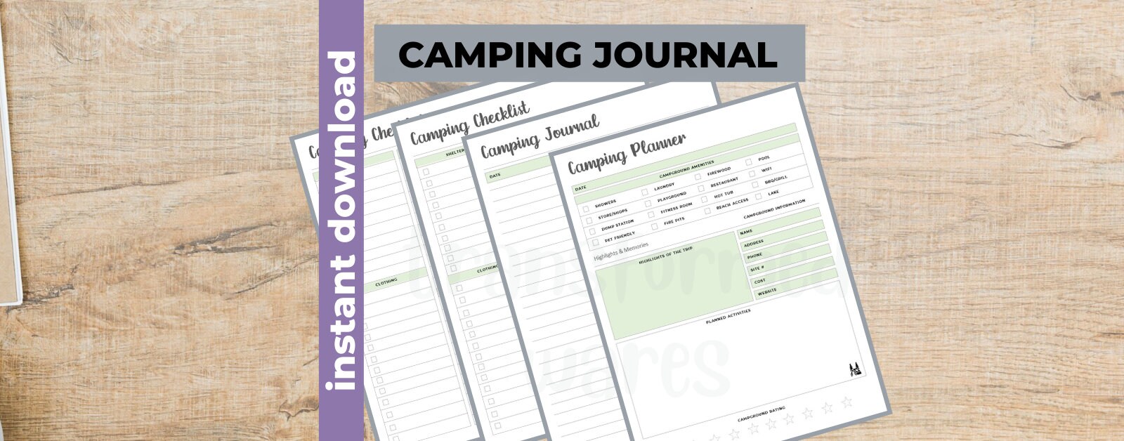 Printable Camping Planner and Journal Instant Download - Etsy