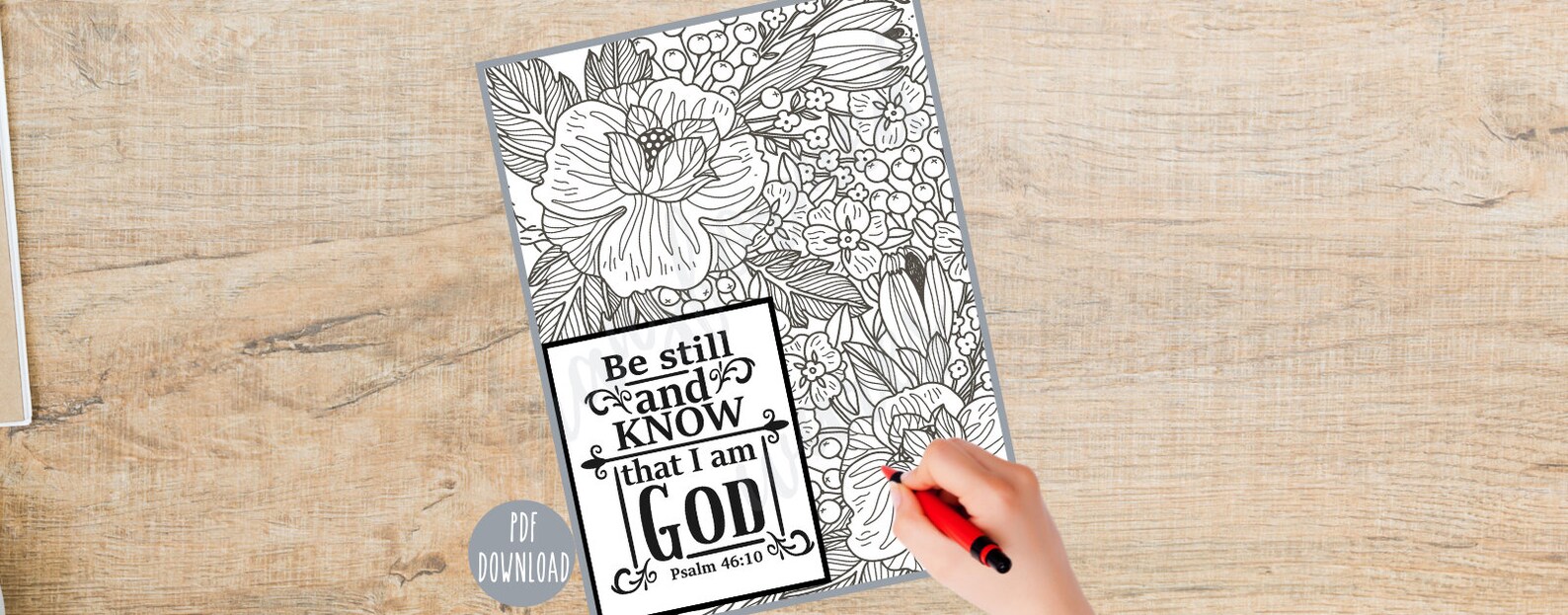 Psalm 46:10 Bible Verse Coloring Page | Scripture Coloring Page ...
