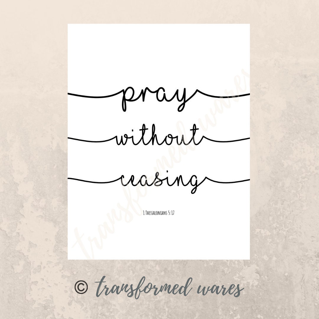 Bible Verse Wall Art Scripture Wall Art 1 Thessalonians - Etsy