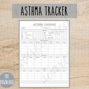 Asthma Tracker | Asthma Log | Respiratory Illness Log | Symptom Log ...