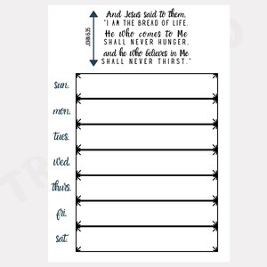 Menu Planner, Bible Verse Menu Printable, Dry Erase Meal Plan, I Am the ...