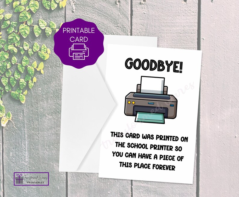New Job Card for Teacher | Funny Teacher Leaving Card | Professor ...