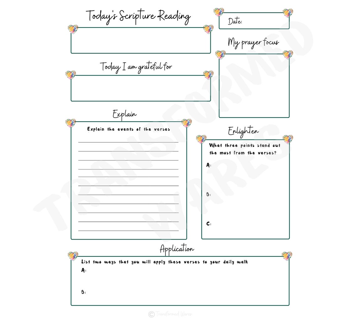 Bible Study Notes PDF Printable Instant Download Church - Etsy