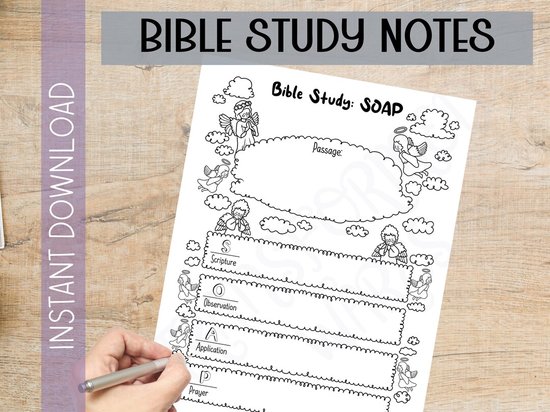 SOAP Bible Study Notes, PDF Printable, Instant Download, Church Journal ...