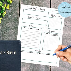 Bible Study Notes, PDF Printable, Instant Download, Church Journal ...