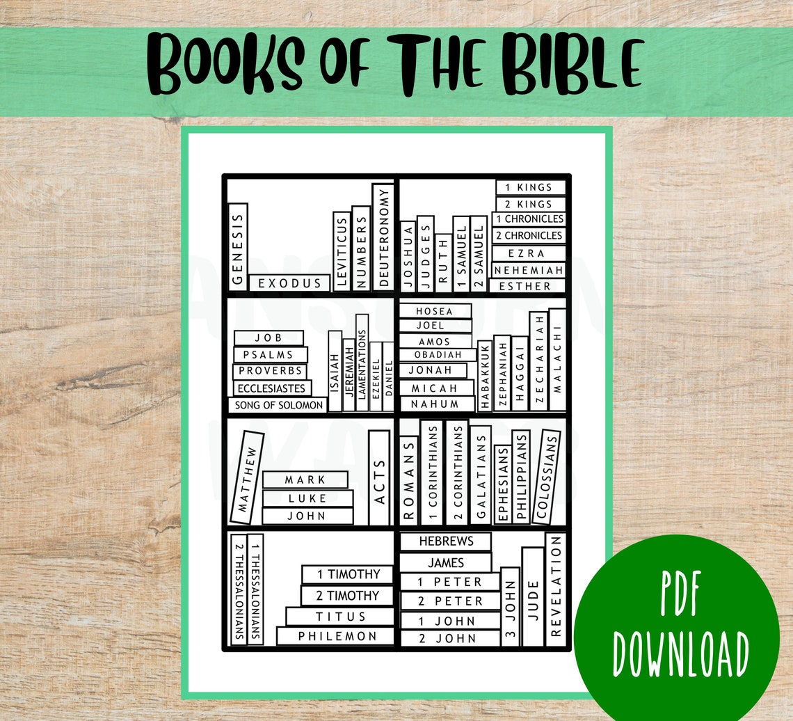 Books of the Bible Bookcase Tracker Coloring Page Books of the Bible ...