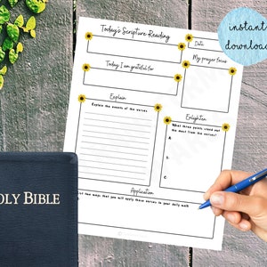 Bible Study Notes, PDF Printable, Instant Download, Church Journal ...