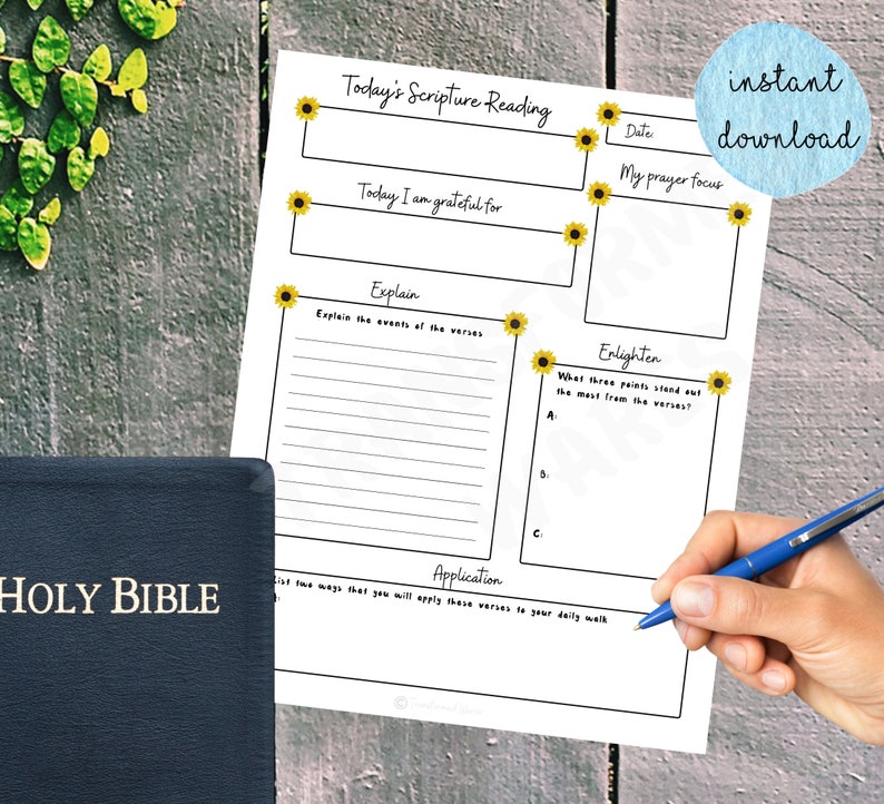 Bible Study Notes, PDF Printable, Instant Download, Church Journal ...