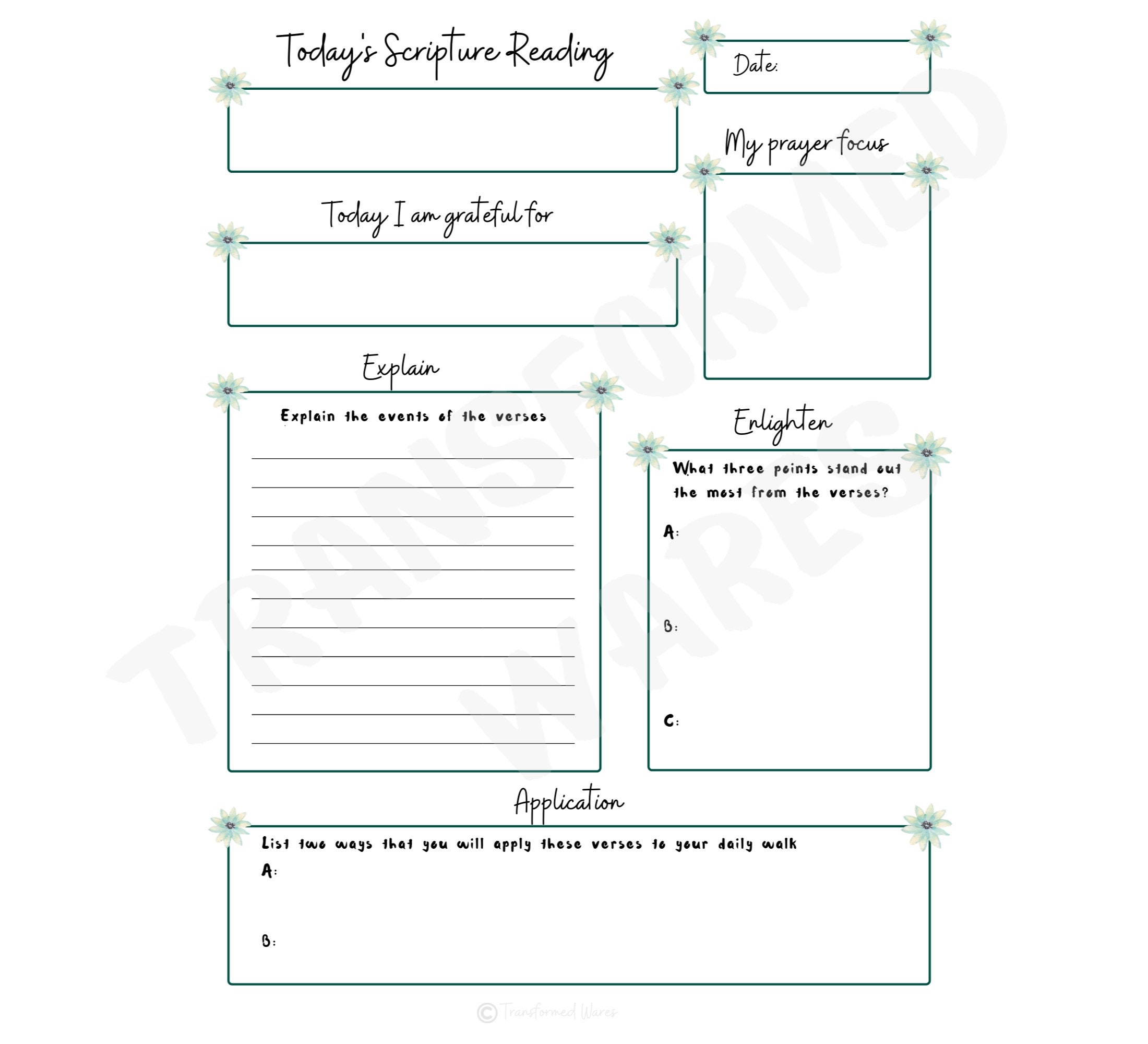 Bible Study Notes PDF Printable Instant Download Church - Etsy