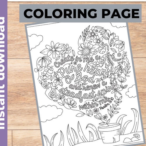 Printable Scripture Cards Bible Verse Coloring Instant | Etsy