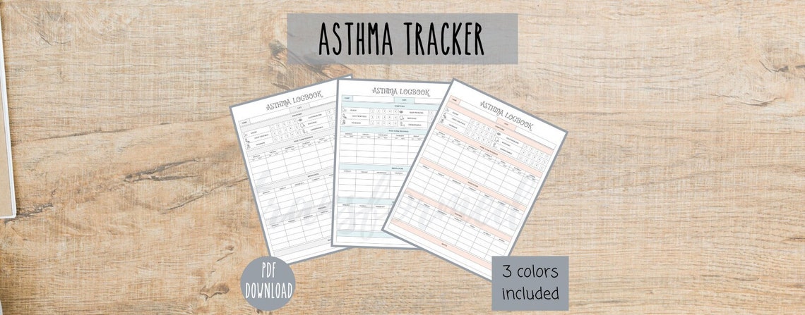 Asthma Tracker Asthma Log Respiratory Illness Log Symptom Log Chronic ...