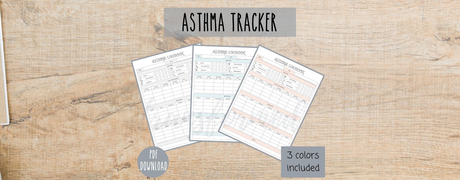 Asthma Tracker Asthma Log Respiratory Illness Log - Etsy