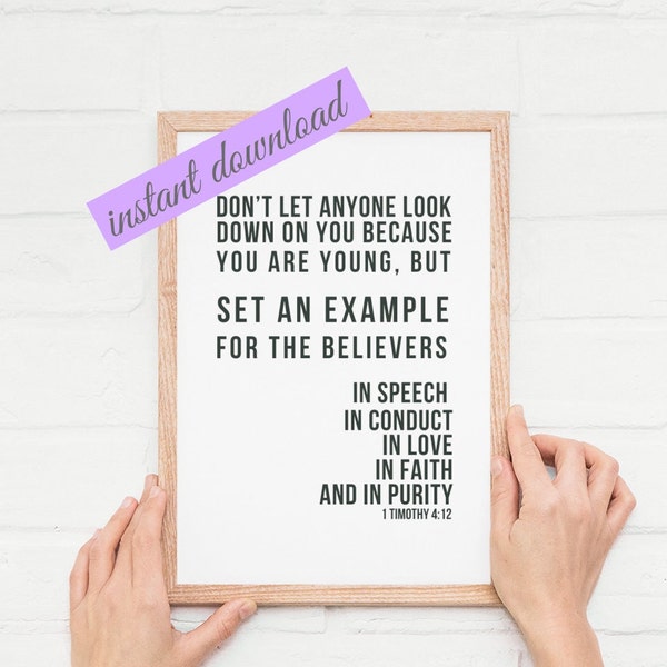 1 Timothy 4 12 - Etsy