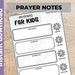 Prayer Notes for Kids PDF Printable Instant Download Boys - Etsy