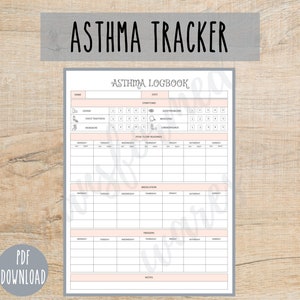Asthma Tracker | Asthma Log | Respiratory Illness Log | Symptom Log ...