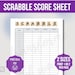 SCRABBLE Score Sheet Template, Printable Scrabble Score Sheet, Scrabble ...