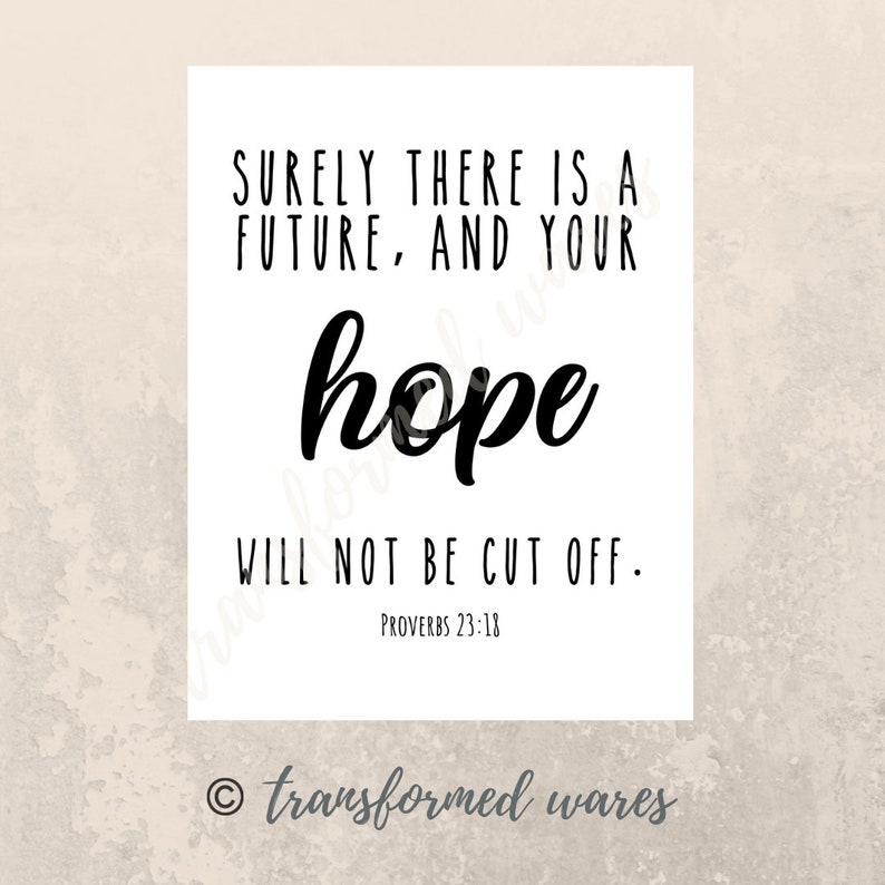 Bible Verse Wall Art, Scripture Wall Art, Proverbs 23-18, Bible Verse ...