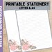 Printable Stationery Pink Floral Writing Paper Notepaper - Etsy