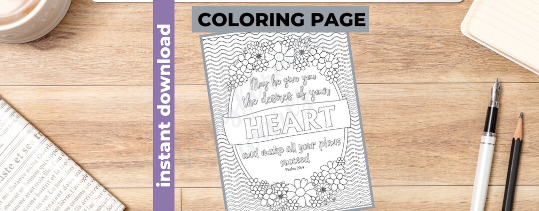 Scripture Coloring Page Bible Verse Coloring Page Printable Instant ...