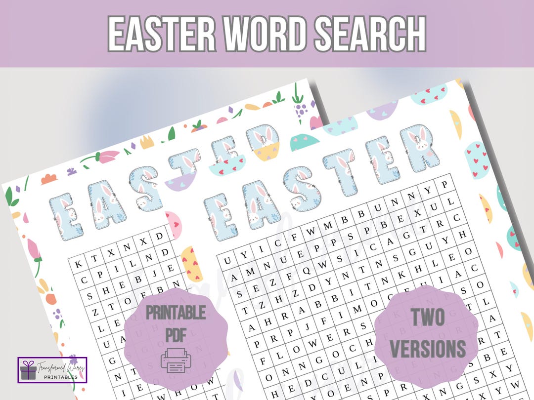 Easter Word Search for Kids | Easter Game Printable | Good Friday ...
