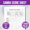 Samba Card Game Score Sheet for 2 or 4 People, Simple, Easy to ...