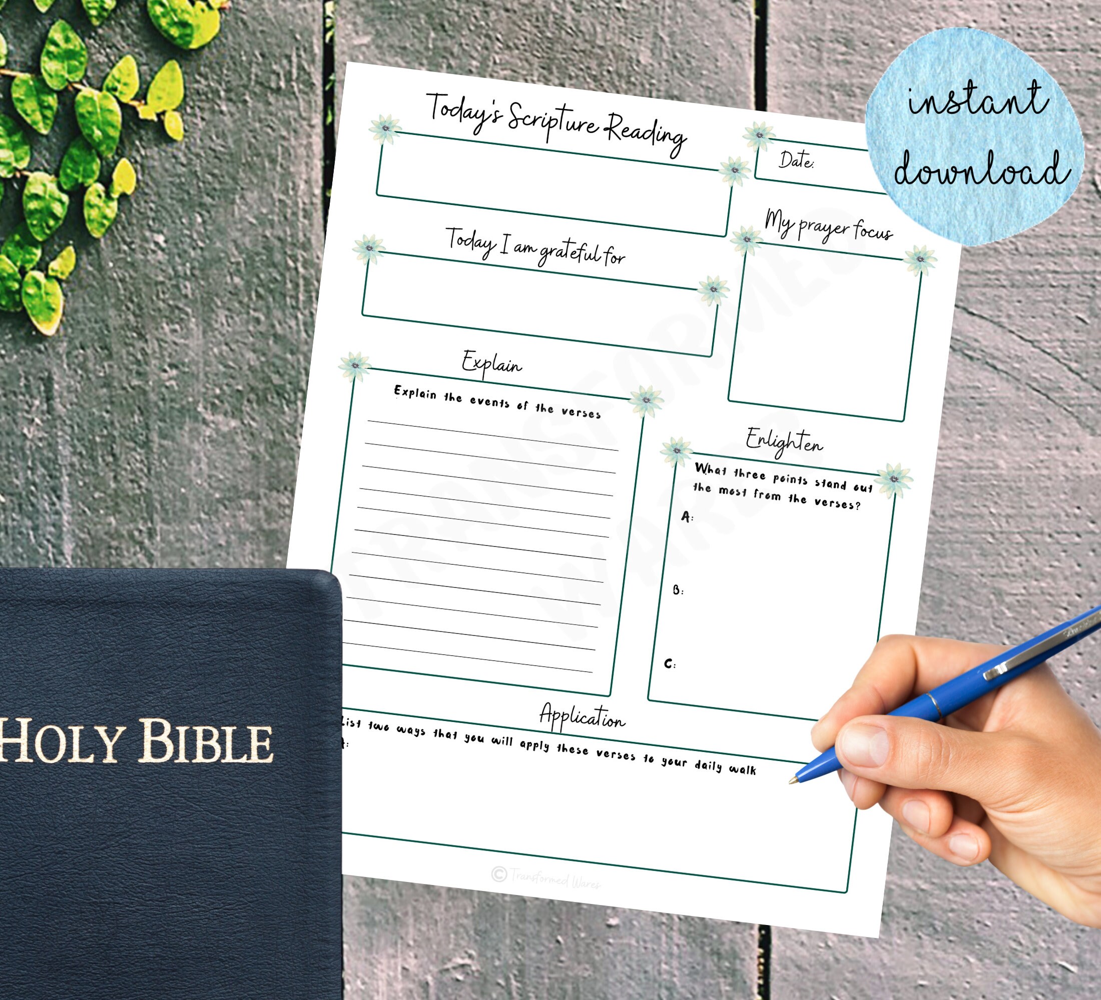 Bible Study Notes PDF Printable Instant Download Church - Etsy