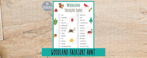 Woodland Treasure Hunt for Kids Outdoor Scavenger Hunt Game | Etsy