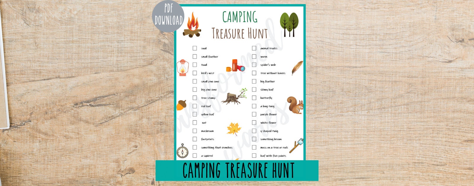 Camping Treasure Hunt for Kids | Outdoor Scavenger Hunt Game | Nature I ...