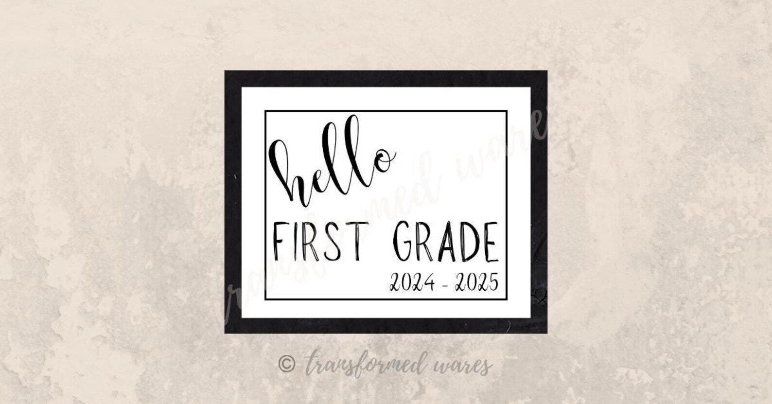 Hello 1st Grade 2024 2025 First Day of 1st Grade Back to School Sign ...