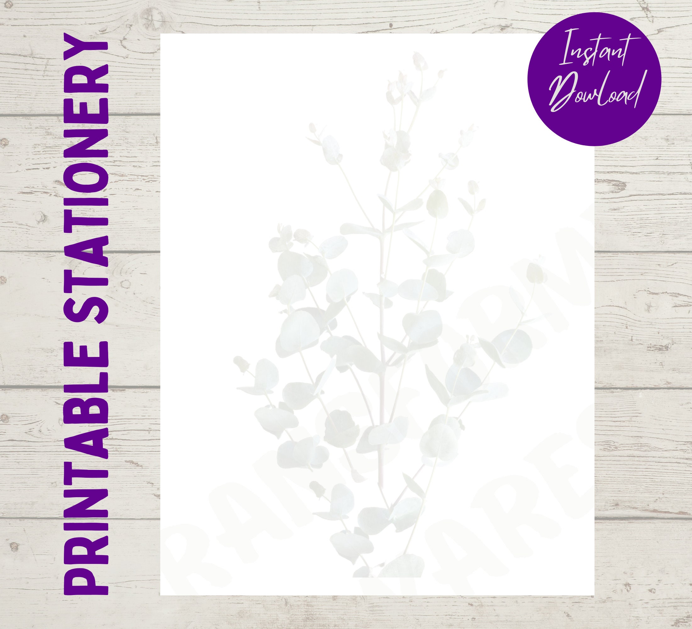 Printable Botanical Letter Writing Paper Digital Download | Etsy