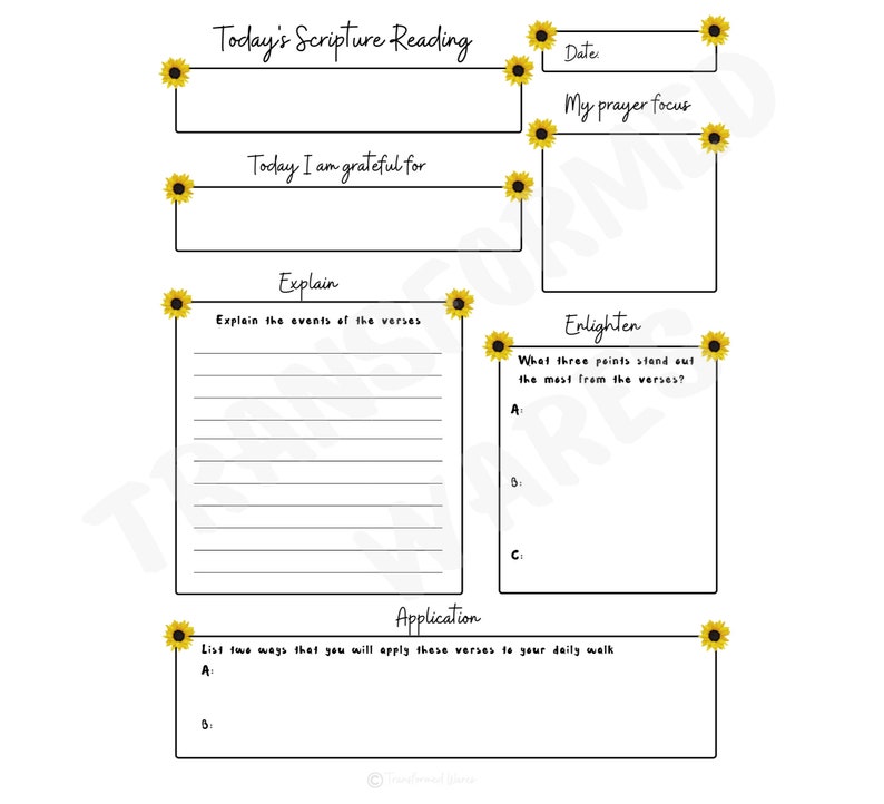 Bible Study Notes, PDF Printable, Instant Download, Church Journal ...