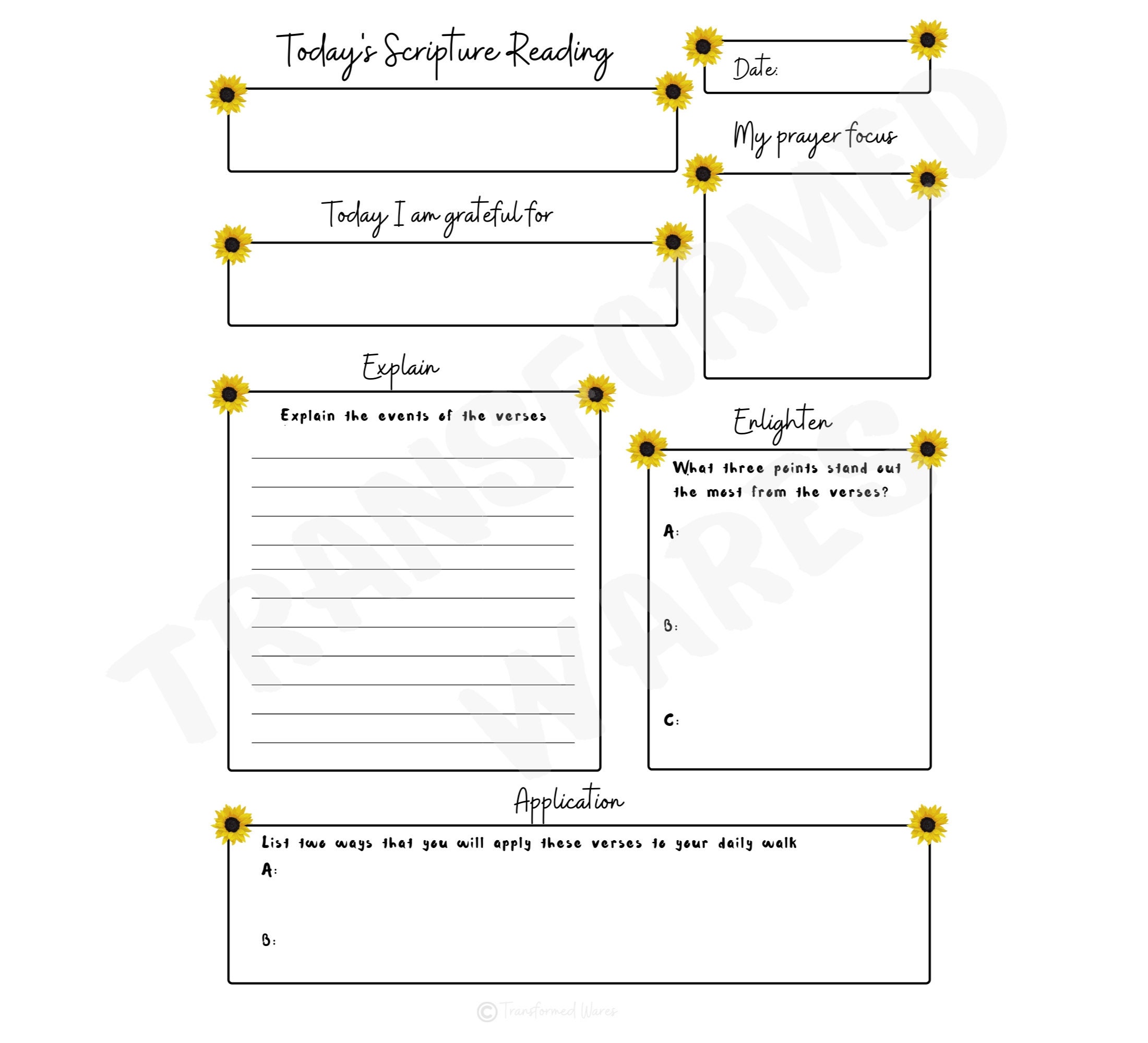 Bible Study Notes, PDF Printable, Instant Download, Church Journal ...