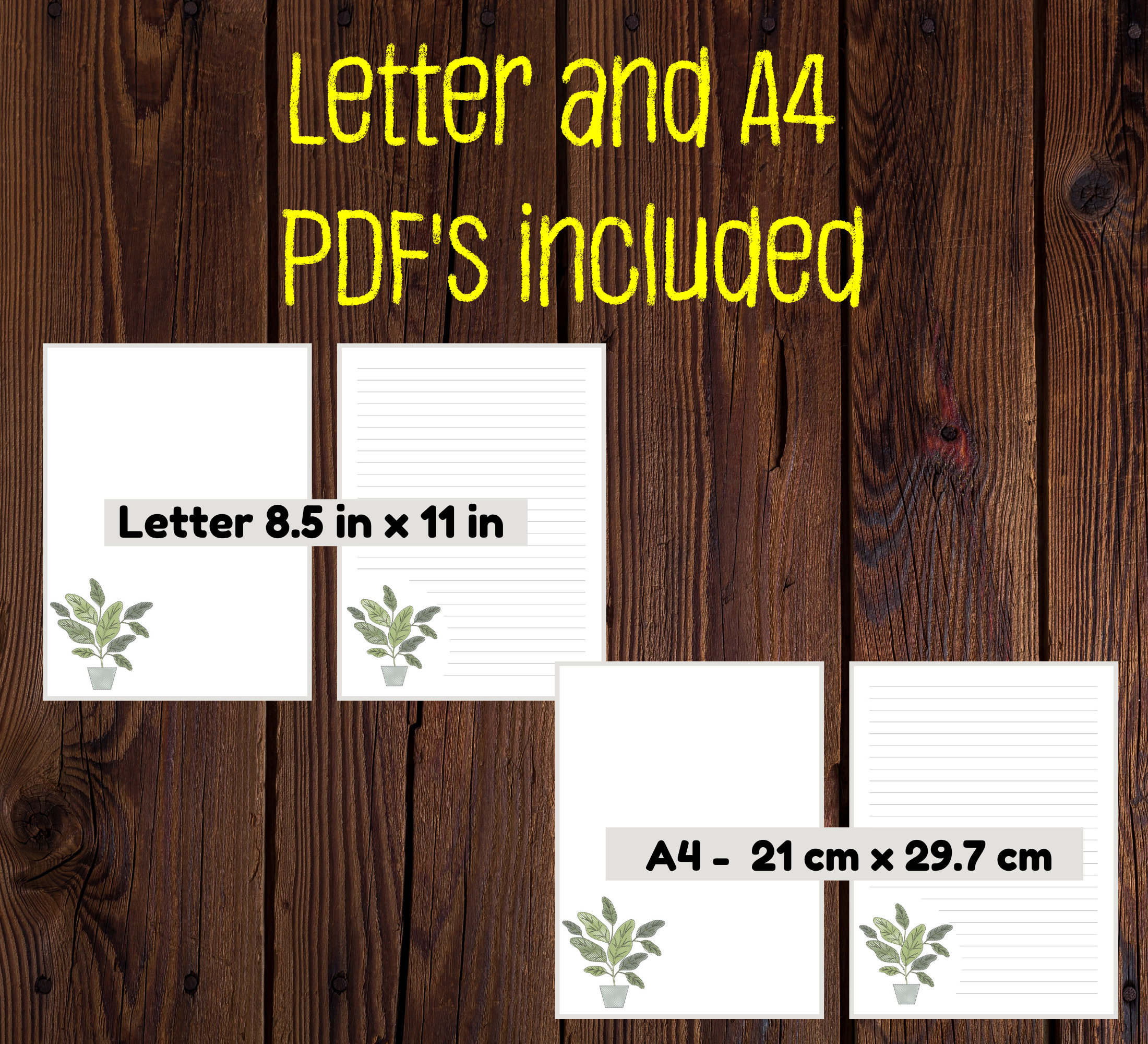 Printable Stationery House Plant Floral Writing Paper | Etsy