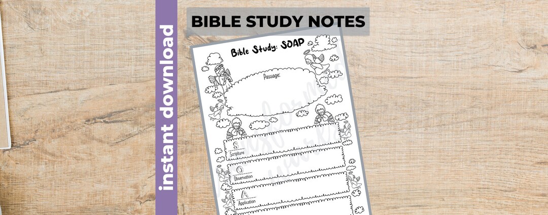 SOAP Bible Study Notes, PDF Printable, Instant Download, Church Journal ...