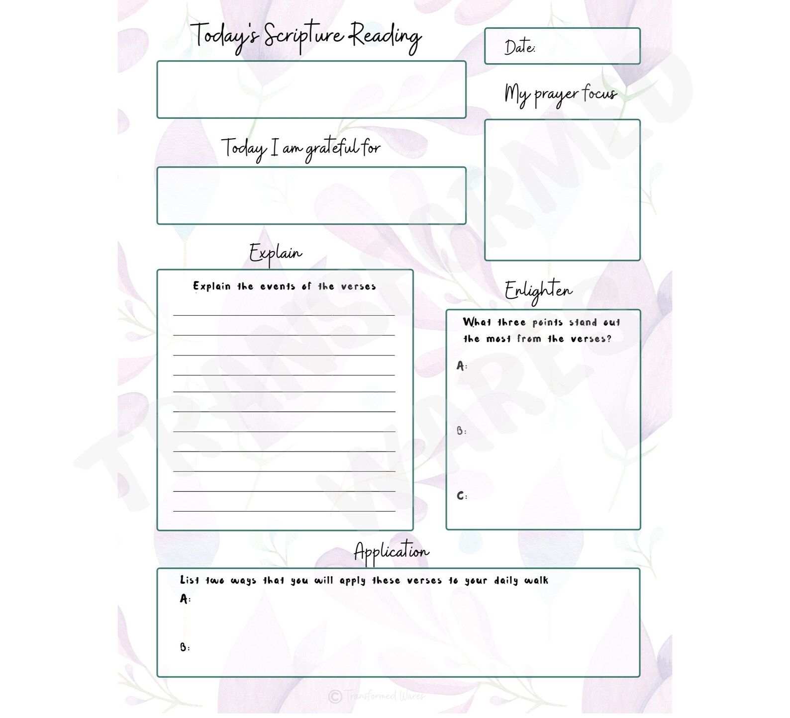 Bible Study Notes PDF Printable Instant Download Church | Etsy