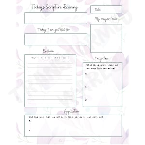 Bible Study Notes PDF Printable Instant Download Church | Etsy