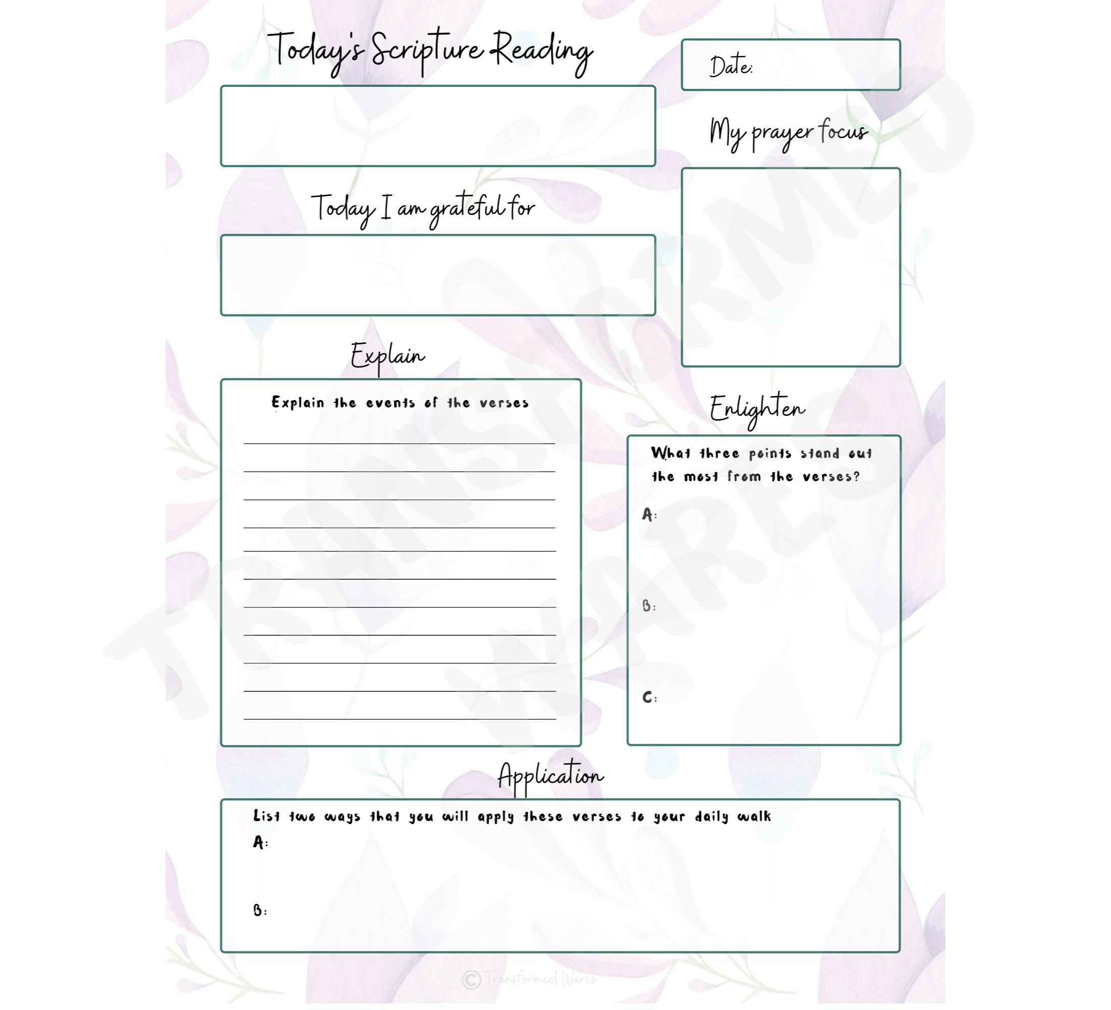 Bible Study Notes PDF Printable Instant Download Church - Etsy