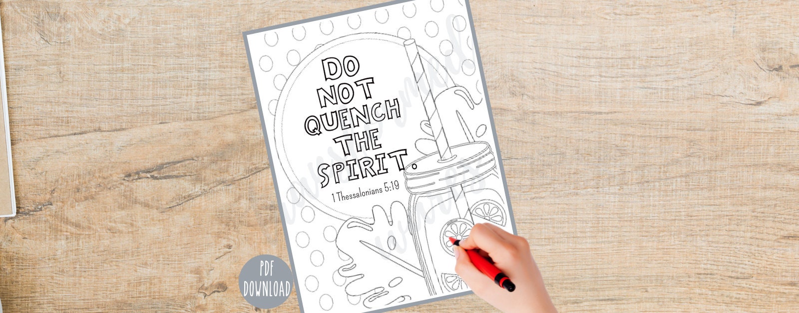 Bible Verse Coloring Page Printable Instant Download PDF Inspirational ...