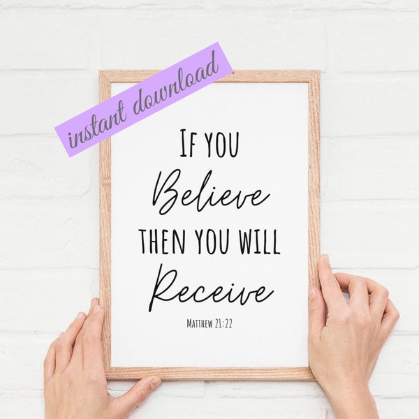 Matthew 21 22 - Etsy