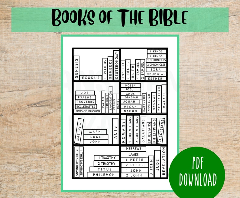Books of the Bible Bookcase Tracker Coloring Page Books of the Bible ...