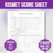 Kismet Score Sheet Template, Printable Kismet Score Sheet, Kismet Game ...