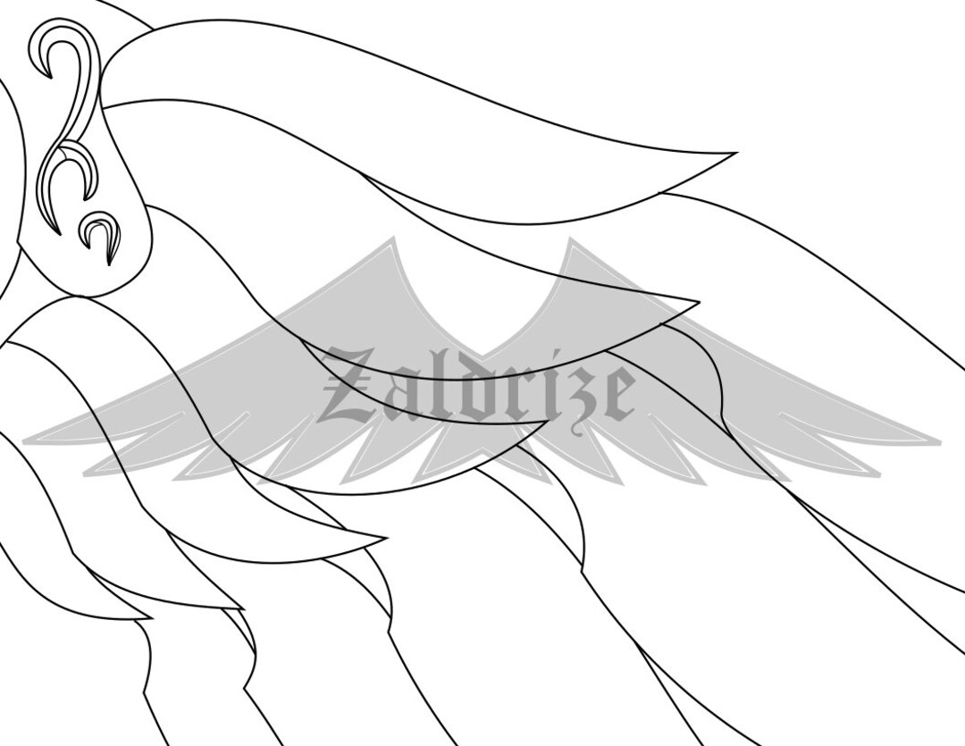 Athena - Saint Seiya - Wings - Blueprint - Etsy