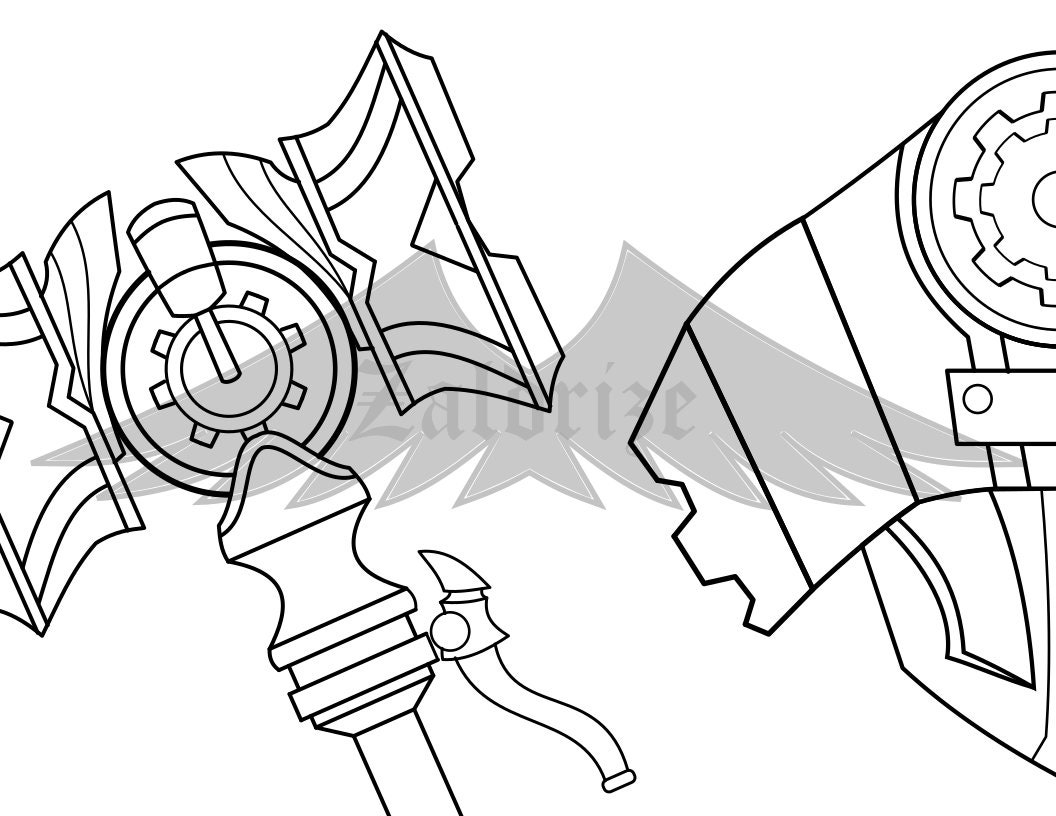 Jayce - Weapon - Chest Plate - Blueprint - Etsy