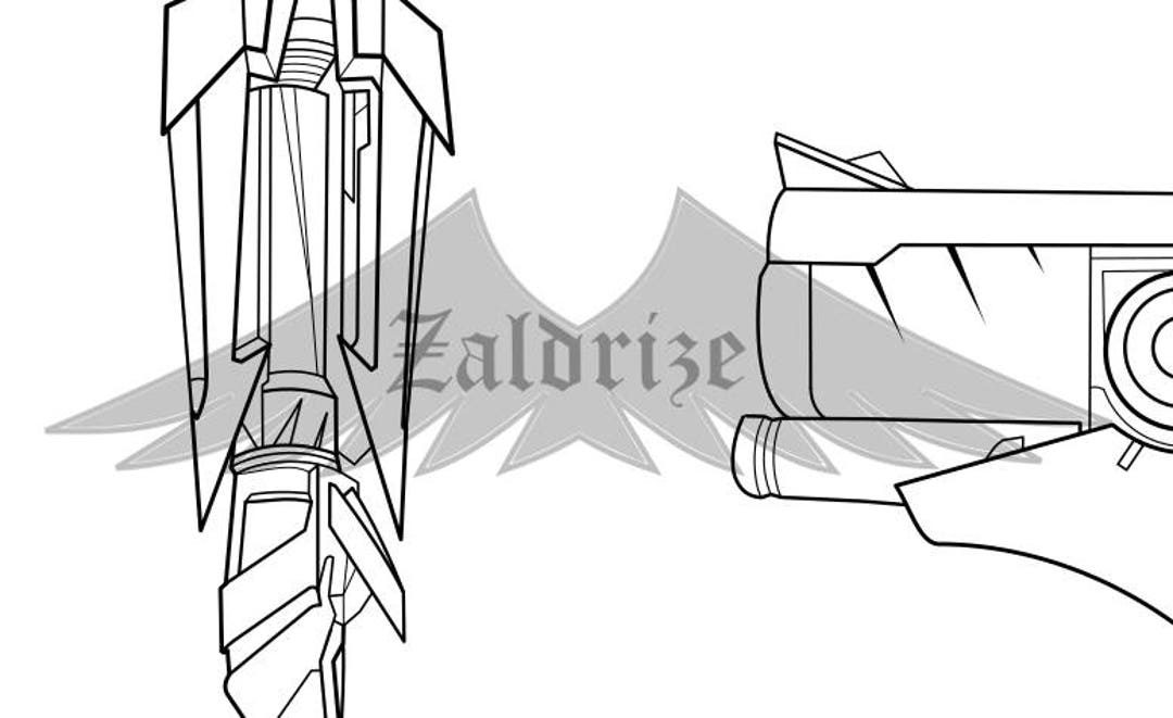 Devil IMP Mercy Gun and Staff Blueprint - Etsy