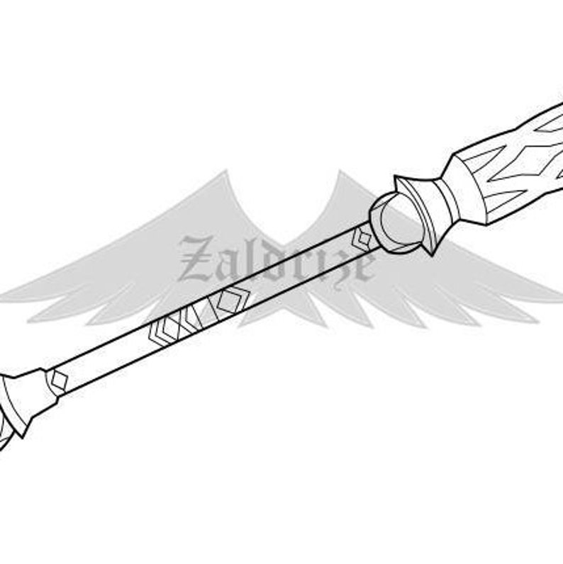God Staff Jax - Staff - Blueprint - Etsy