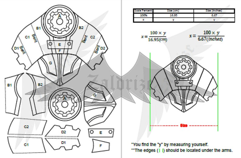 Jayce - Weapon - Chest Plate - Blueprint - Etsy