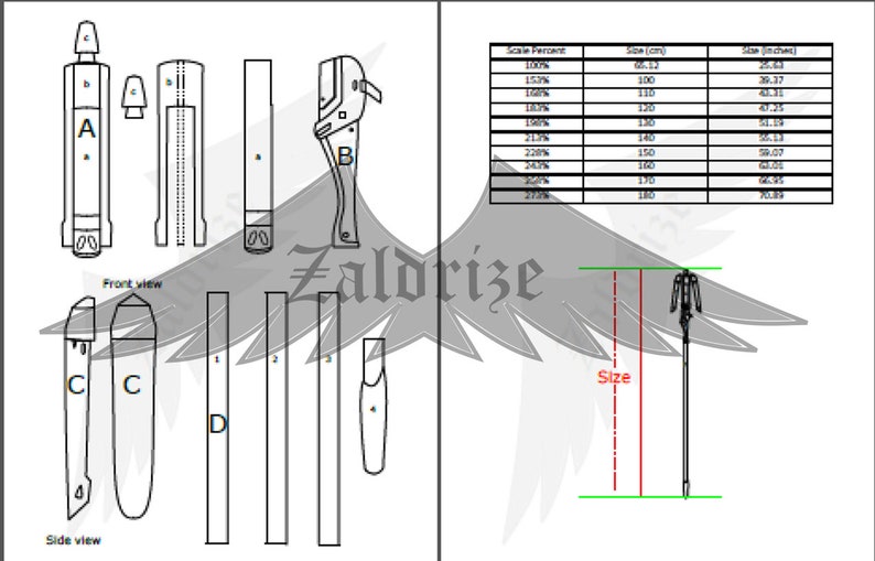 Classic Mercy - Gun and Staff - Blueprint - Etsy