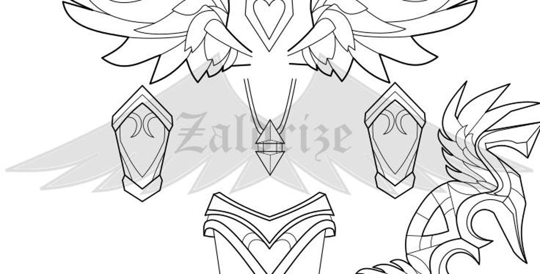 Heartseeker Varus - Blueprint - Bow - Wings - Accessories - Etsy