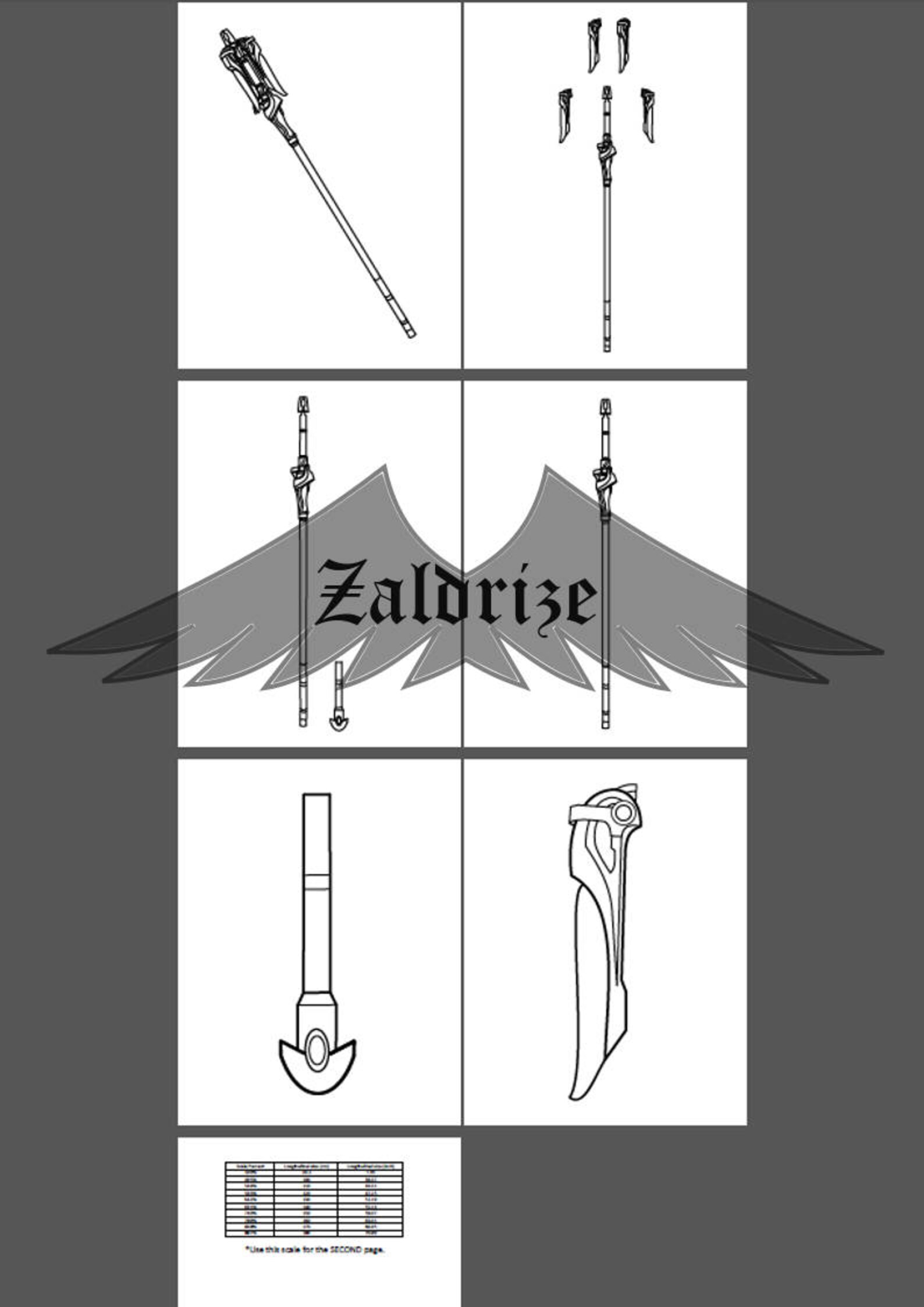 Valkyrie Mercy - Gun and Staff - Blueprint - Etsy