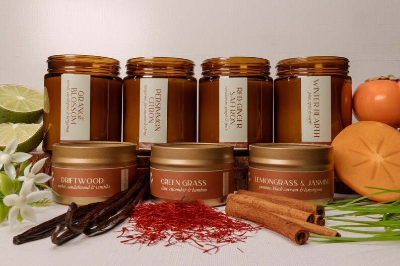 8 Oz. "orange Blossom" All Natural Hand Poured Soy Wax Scented Candle ...